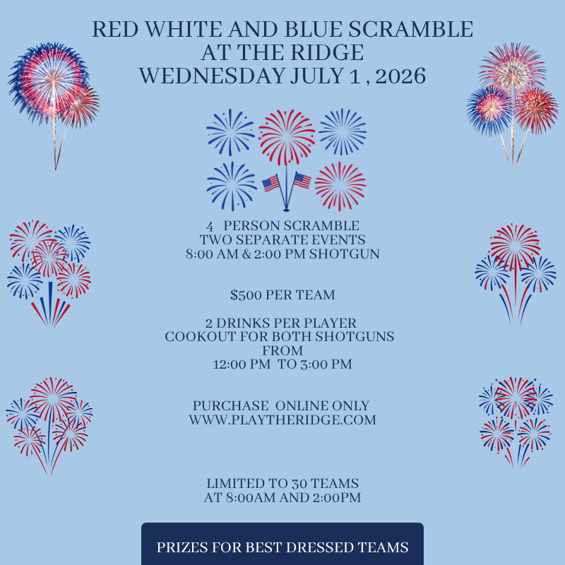 8:00 AM Red White and Blue July1st Scramble - The Ridge At Castle Pines ...